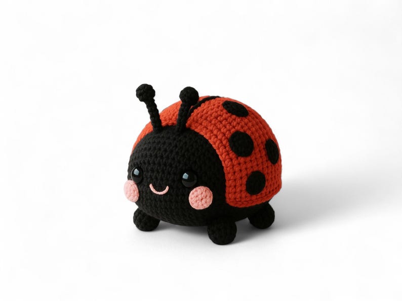 Ladybug Crochet Pattern, Amigurumi Ladybug, Stuffed Animal Pattern, Easy Bug Crochet Tutorial ...