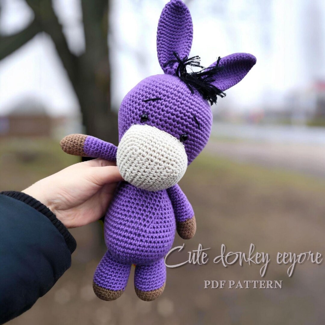 Amigurumi Donkey Crochet Pattern PDF, Cute Plush Donkey DIY, Easy ...