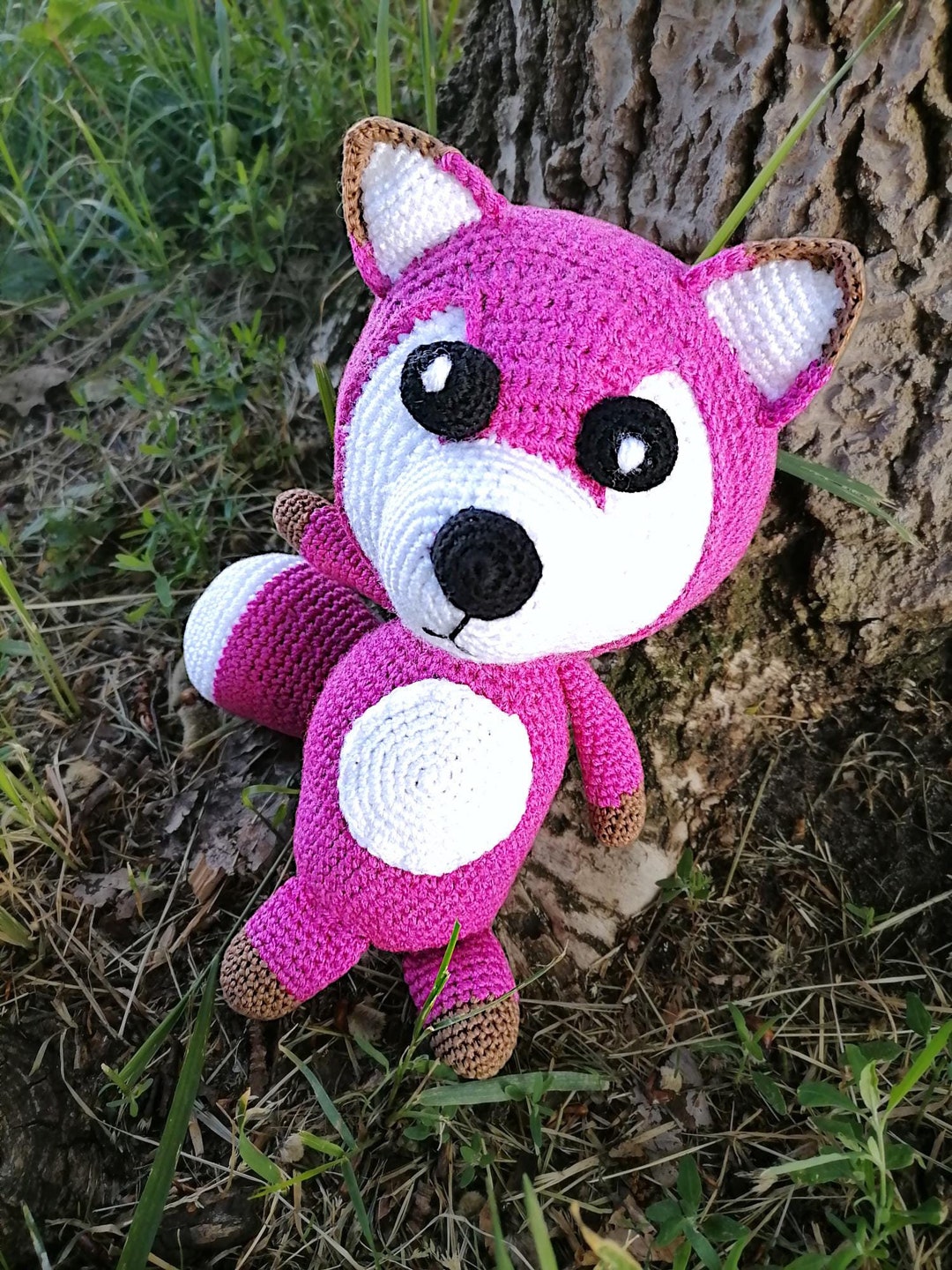 Adorable Handmade Crochet Fox Plush Toy Fox Amigurumi Nursery Decor Gift for Kids Cute Animal ...