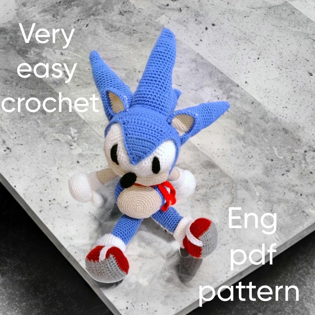 Crochet Sonic the Hedgehog Amigurumi Pattern DIY Video Game Character ...