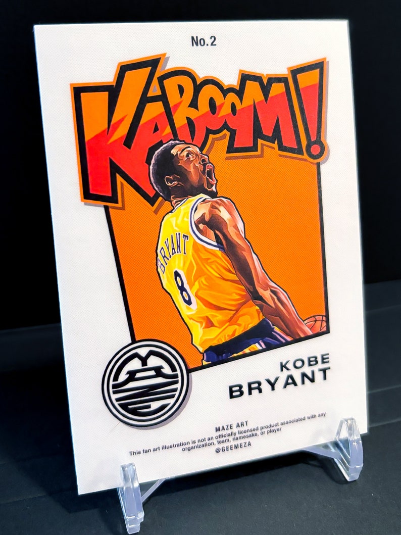 KOBE BRYANT - KABOOM! Original Artwork Sports Card - Etsy