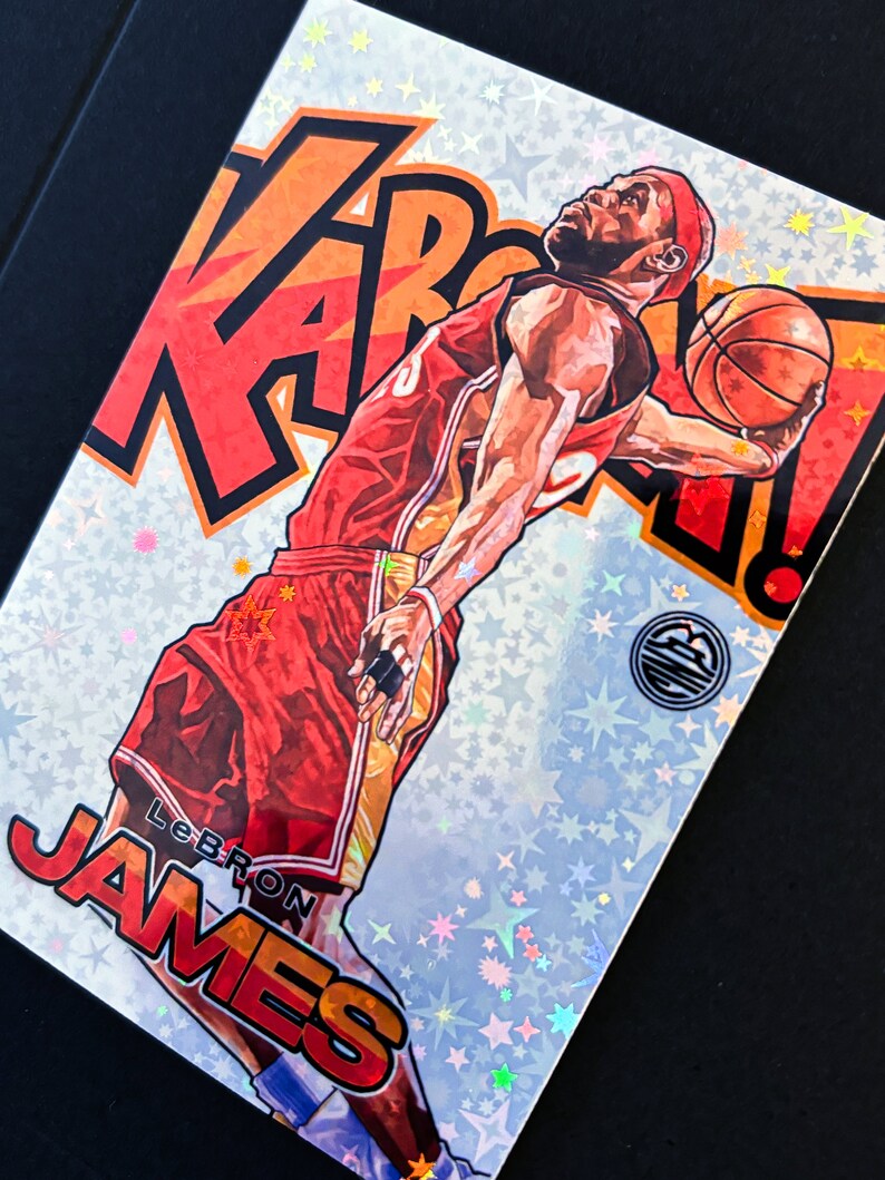 Lebron JAMES - KABOOM! Original Artwork Sports Card - Etsy