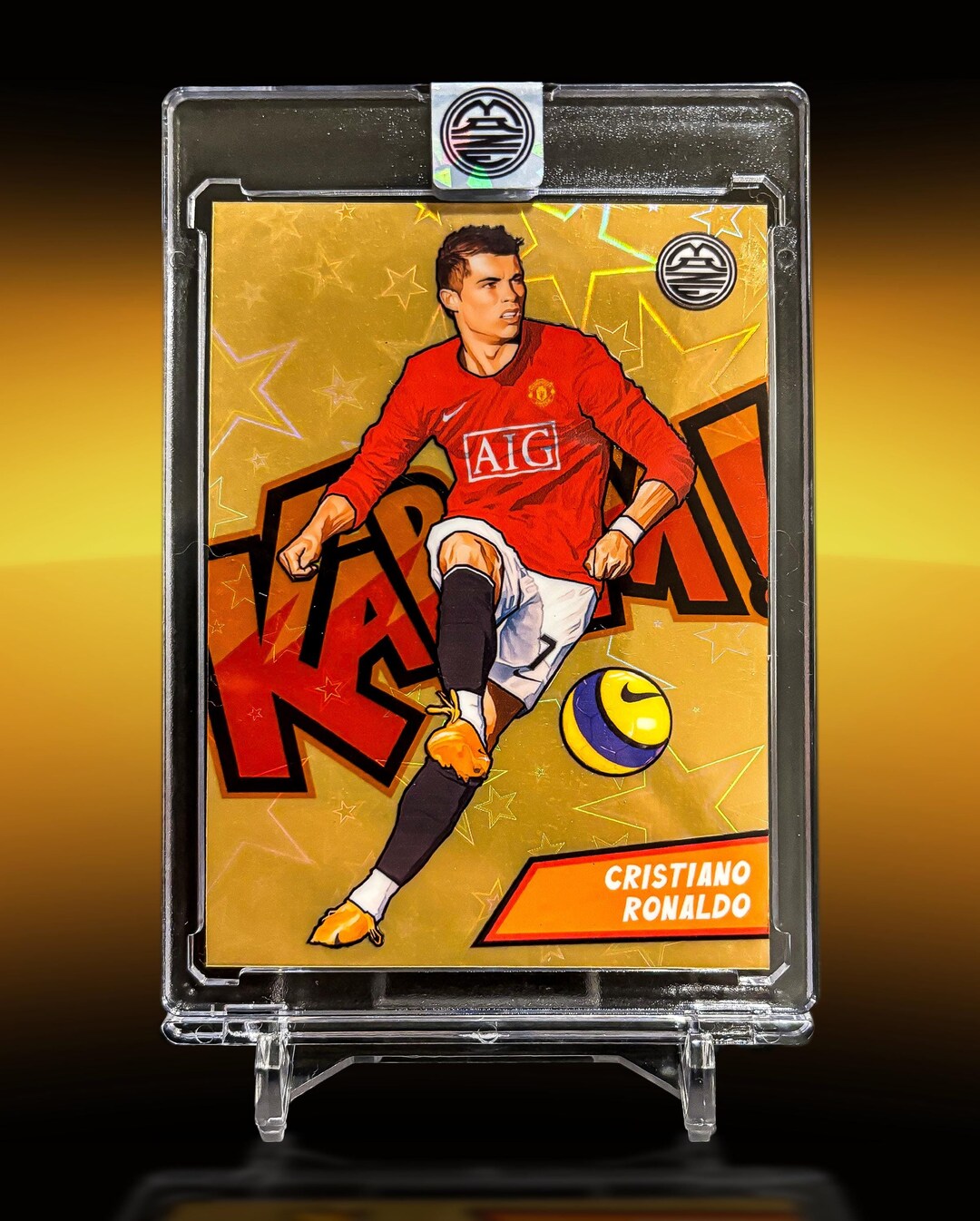 CRISTIANO RONALDO Gold KABOOM Original Artwork Sports Card - Etsy