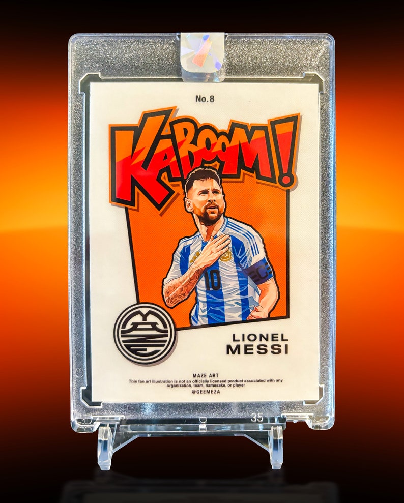 LIONEL MESSI - KABOOM! Original Artwork Sports Card - Etsy