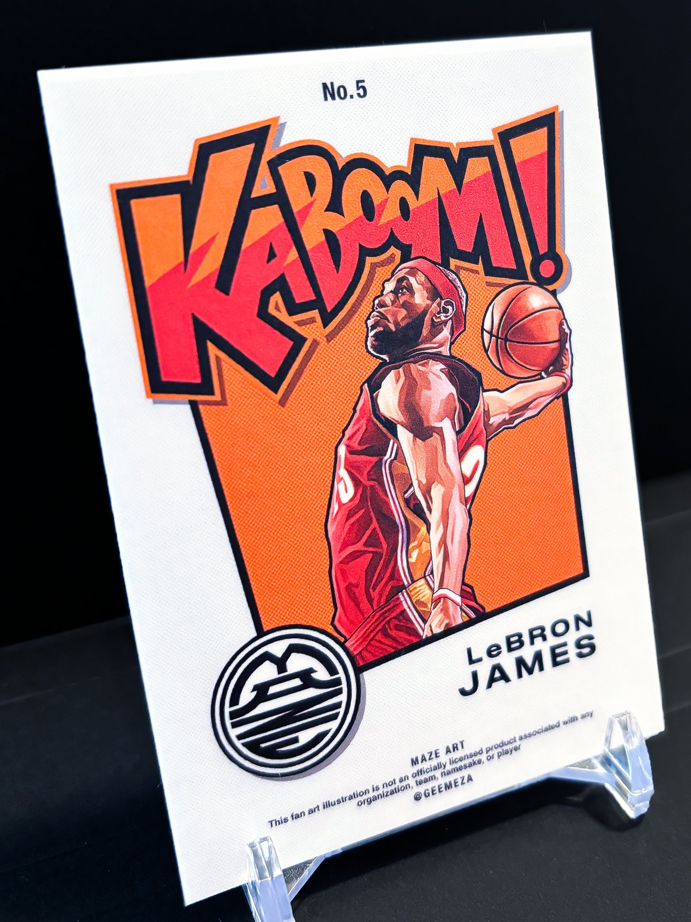 Lebron JAMES - KABOOM! Original Artwork Sports Card - Etsy