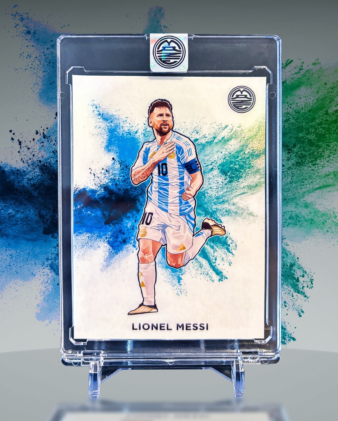 LIONEL MESSI - White Color Blast - Original Artwork Sports Card - Etsy