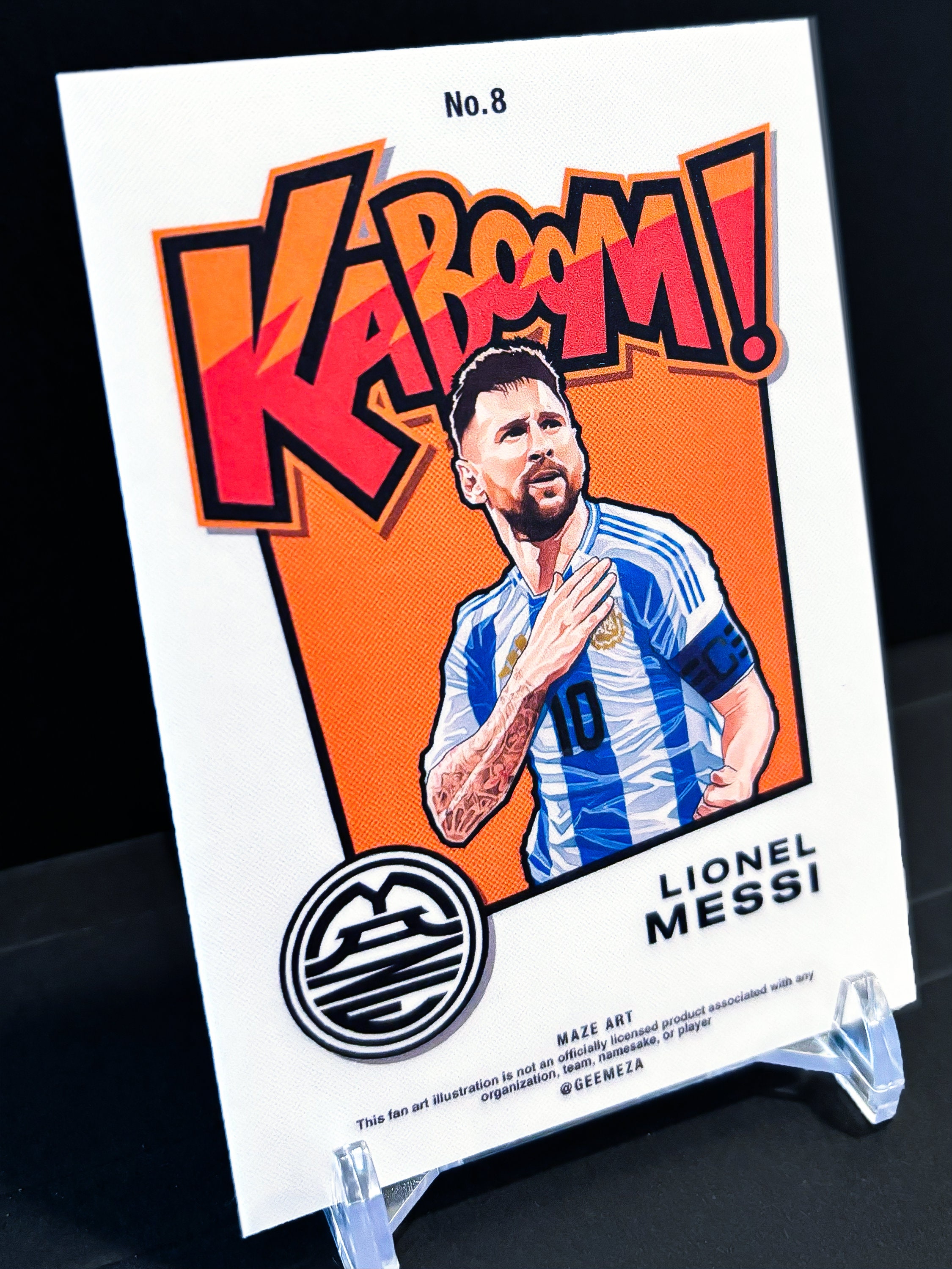 LIONEL MESSI - KABOOM! Original Artwork Sports Card - Etsy