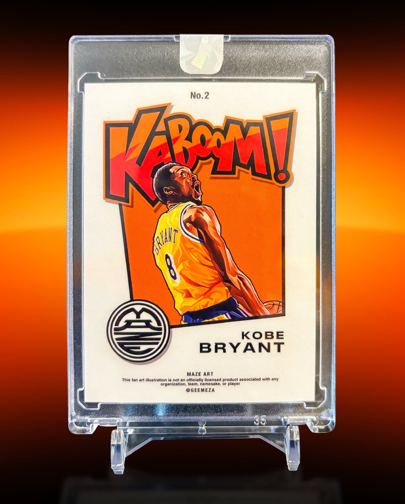 KOBE BRYANT - KABOOM! Original Artwork Sports Card - Etsy