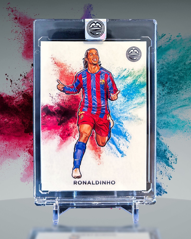 RONALDINHO - White Color Blast - Original Artwork Sports Card - Etsy