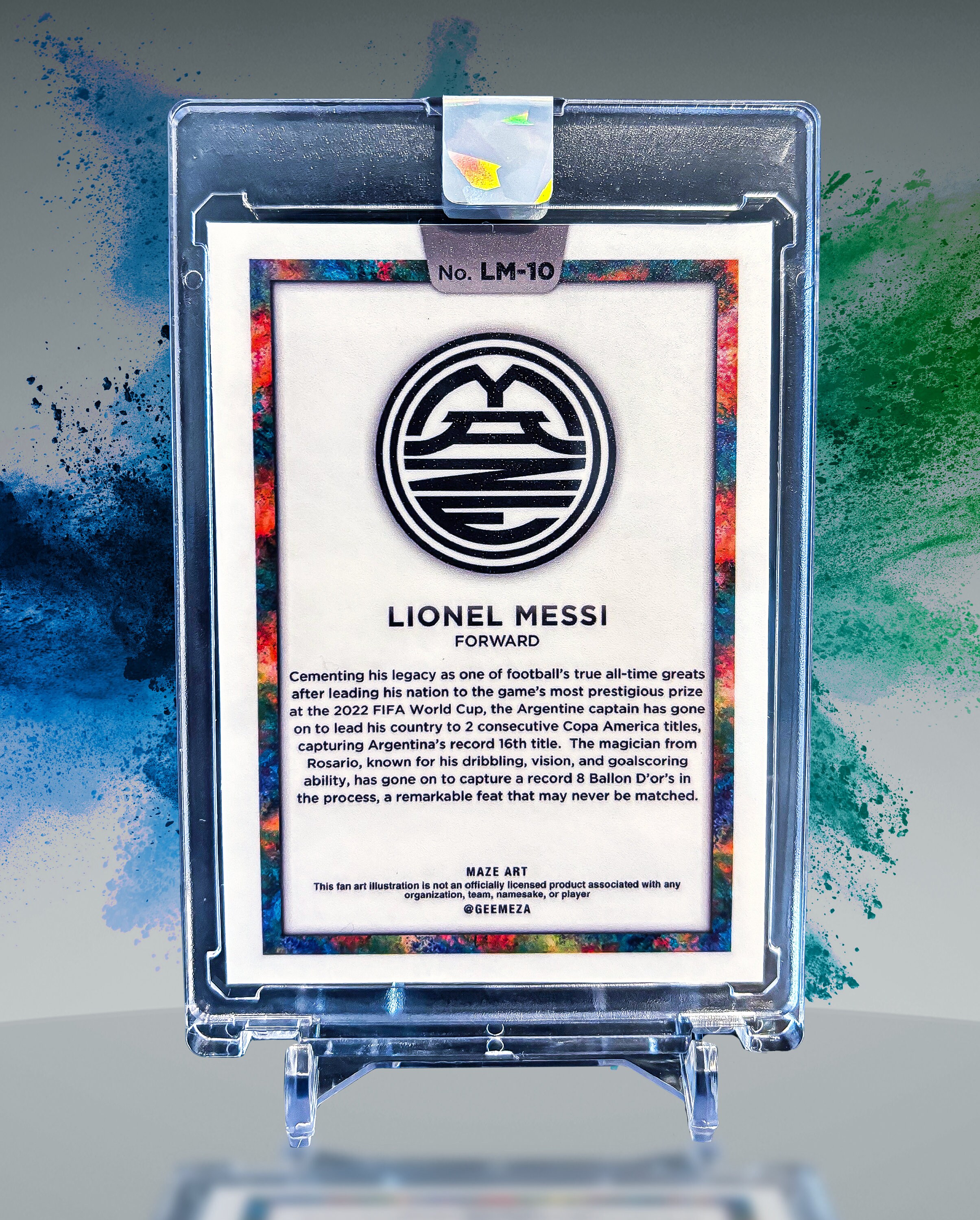 LIONEL MESSI - White Color Blast - Original Artwork Sports Card - Etsy