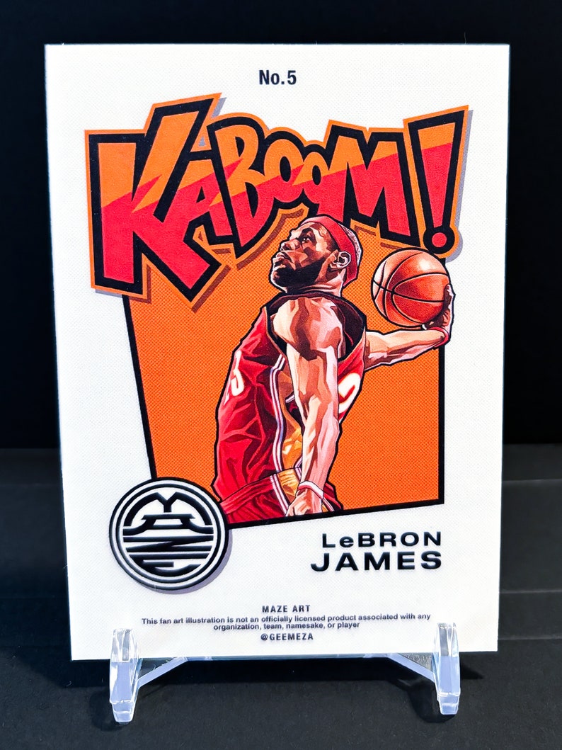 Lebron JAMES - KABOOM! Original Artwork Sports Card - Etsy