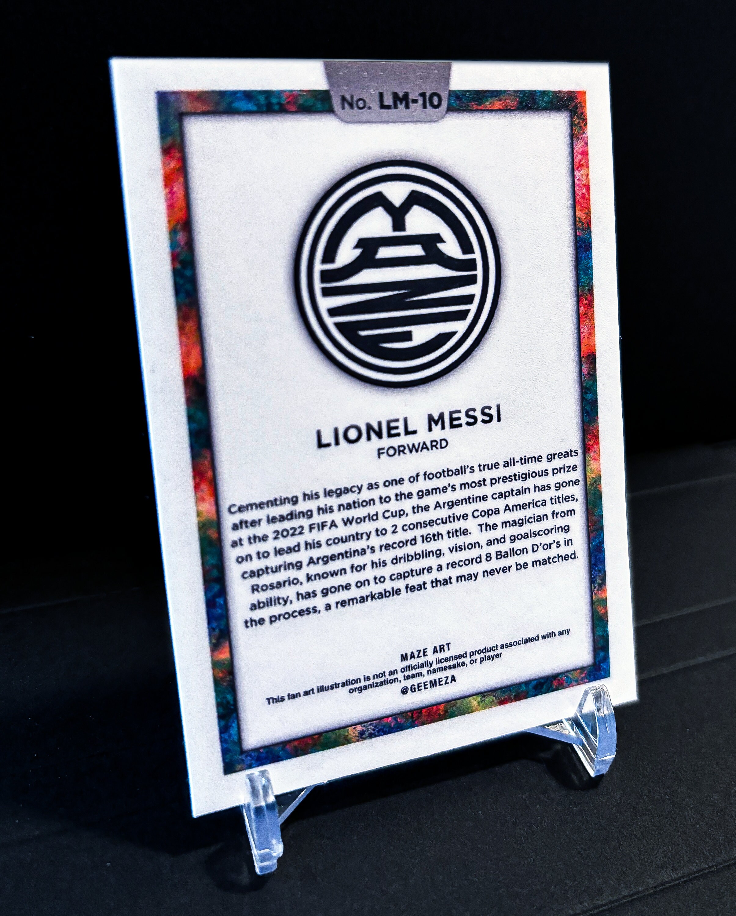 LIONEL MESSI - White Color Blast - Original Artwork Sports Card - Etsy