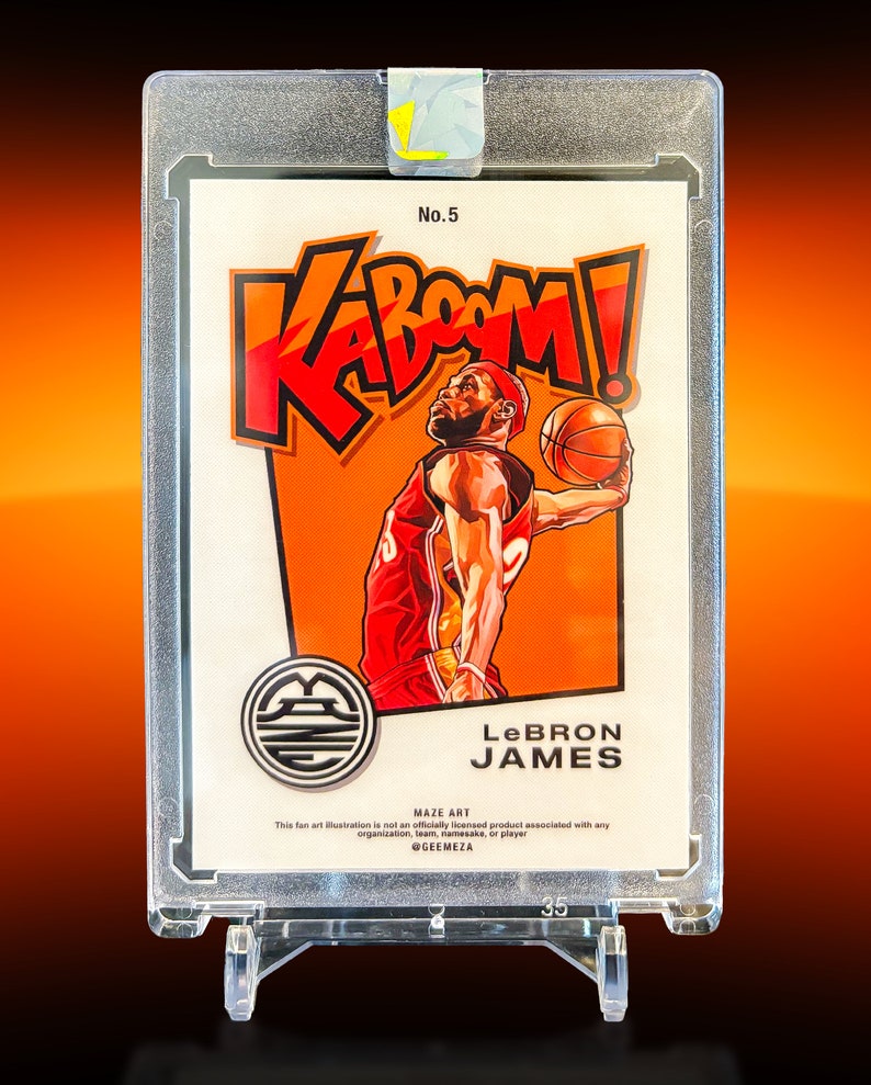 Lebron JAMES - KABOOM! Original Artwork Sports Card - Etsy