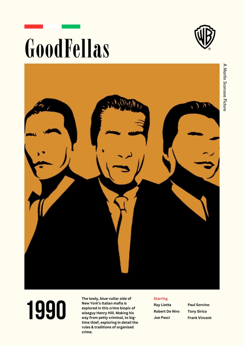 Goodfellas Digital Print - Iconic Mob Movie Poster | Mafia Art ...