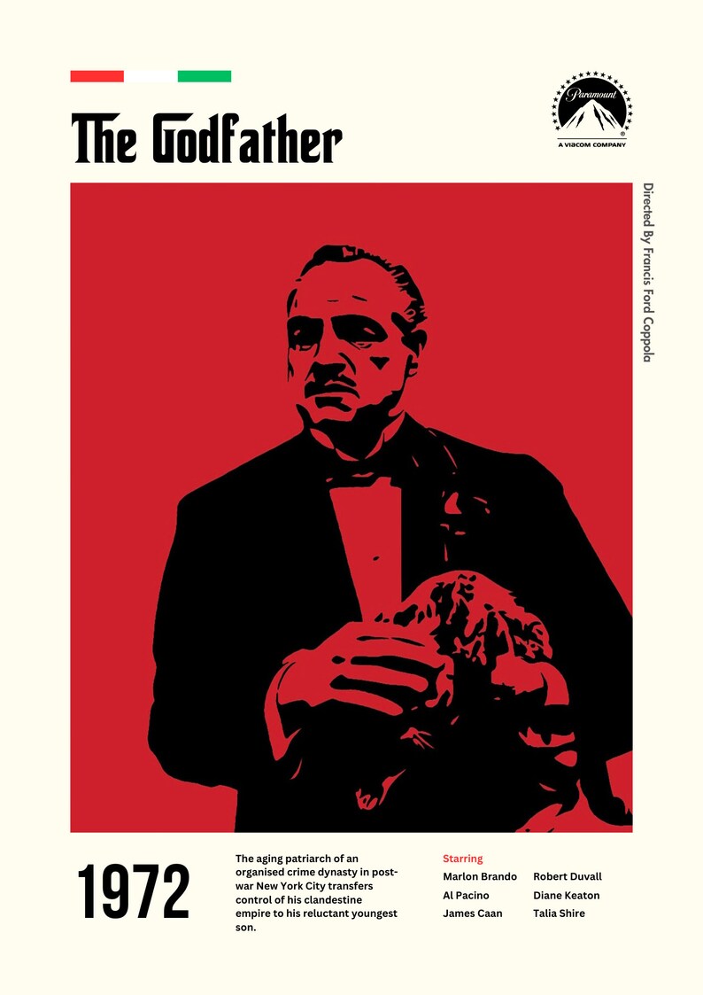 Mafia Movie Posters the Godfather, Goodfellas, the Sopranos Minimalist ...