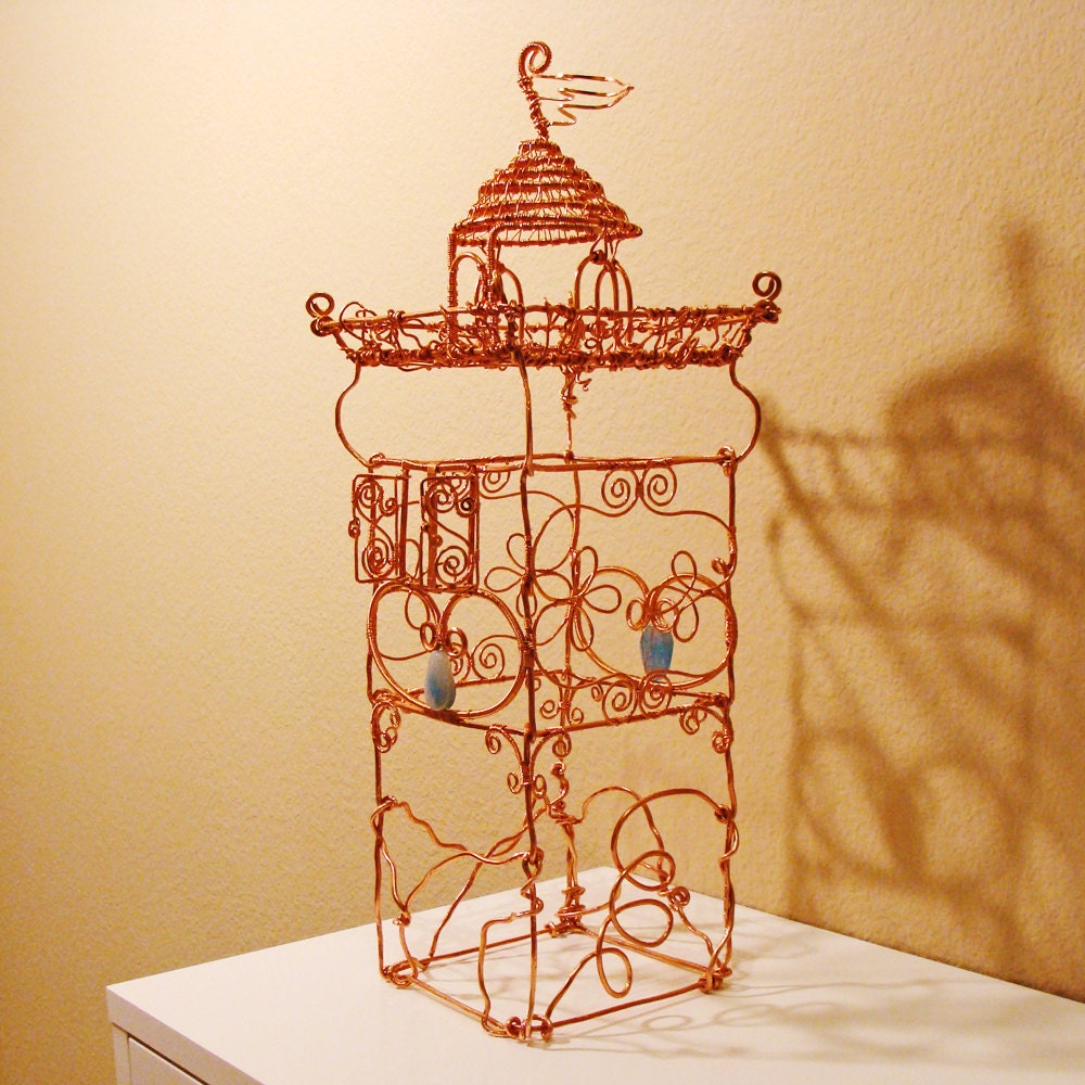 Rapunzel's Tower Copper Wire Sculpture Fairytale Castle - Etsy