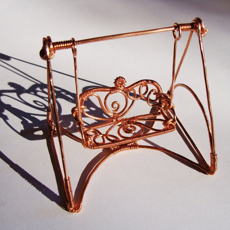 Miniature Copper Garden Swing Wire Sculpture - Etsy