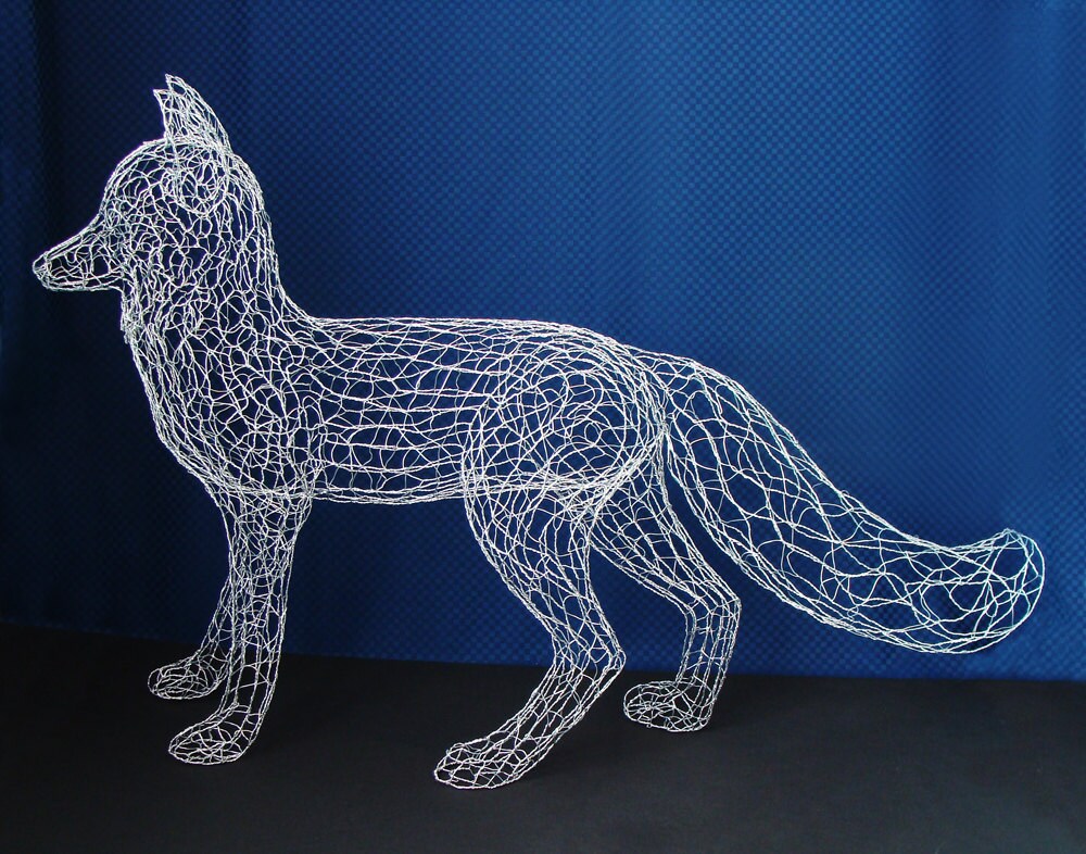 Fox Life Size Realistic Wire Sculpture - Etsy