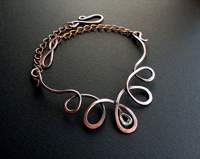 Copper Loop De Loop Necklace - Etsy