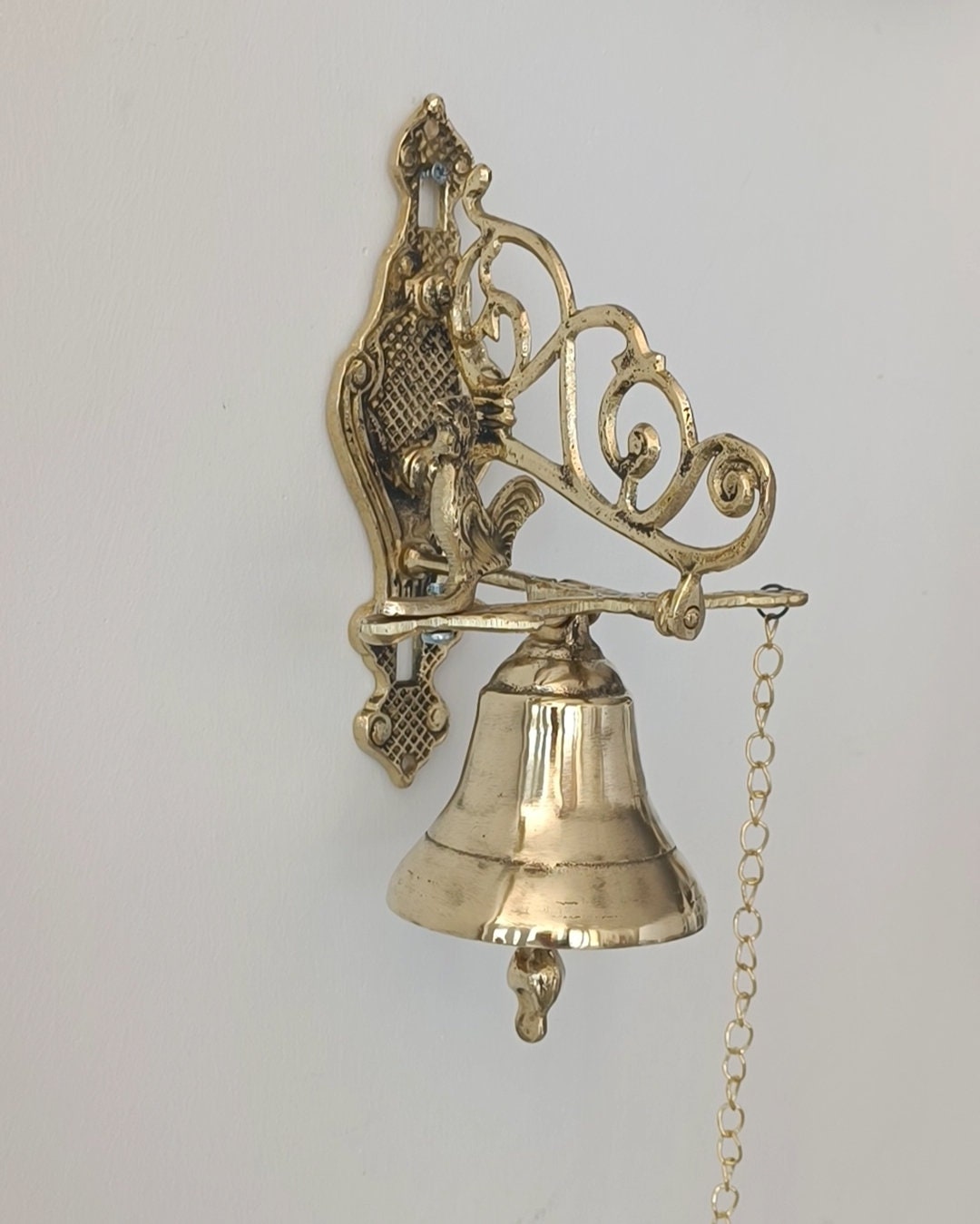 Front Door Bell, Brass Door Bell, Door Bell, Hanging Door Bell, Bell ...