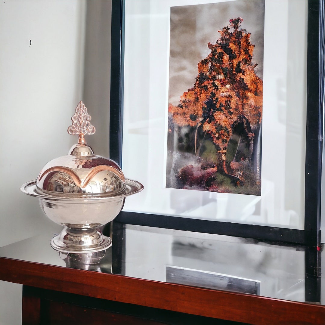 Handcrafted Copper Candy Dish With Lid: Elegant Home Decor - Etsy