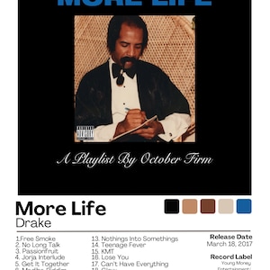 Drake More Life Album Cover Poster, Wall Art, Printable, Digital Poster ...