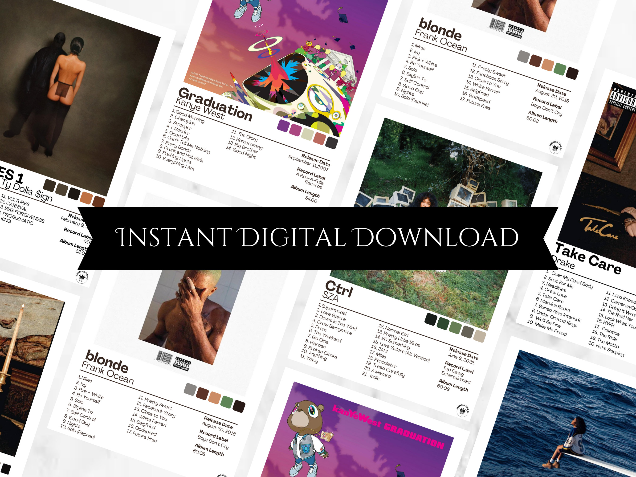 Custom Album Poster, Customisable Digitsl Music Poster, Album Poster ...