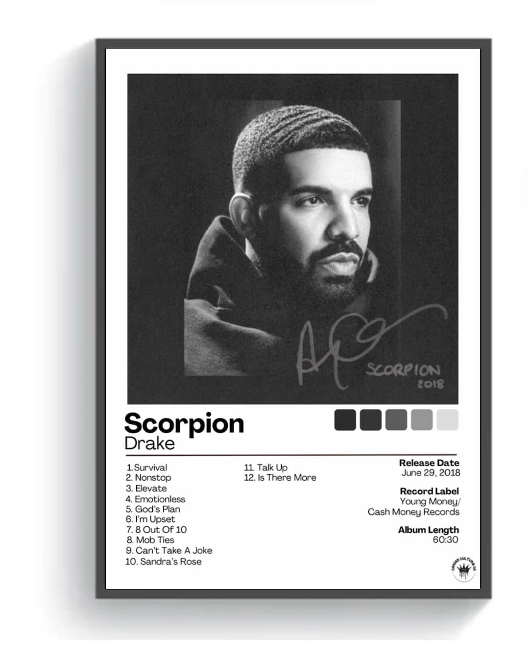 Drake Scorpion Album Cover Poster, Wall Art, Printable, Digital Poster - Etsy