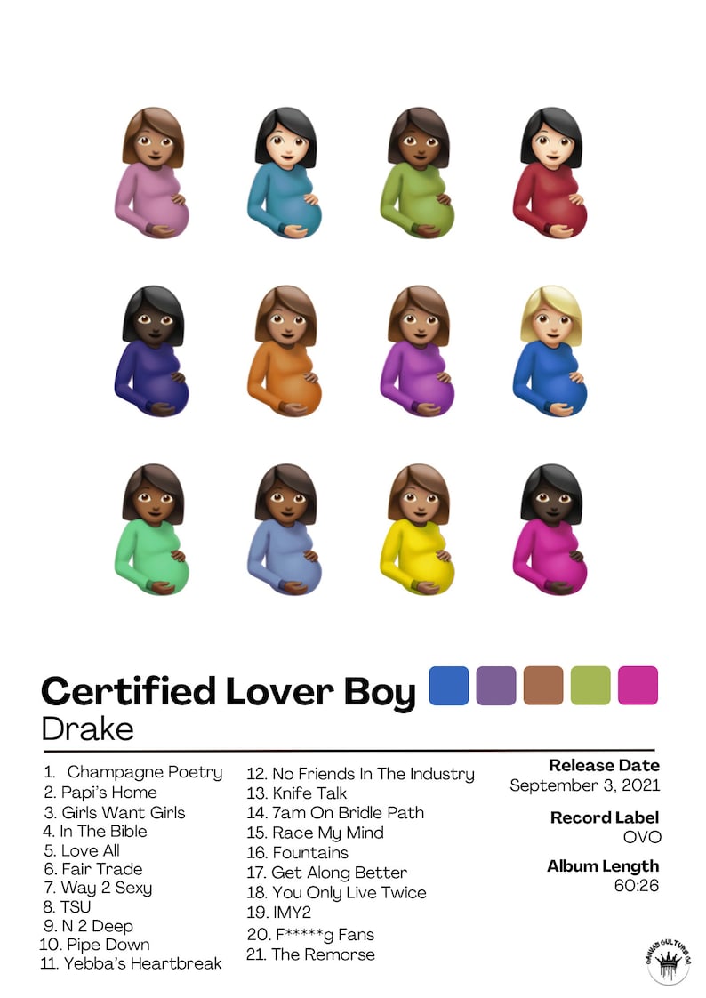 Drake Certified Lover Boy Album Cover Poster, Wall Art, Printable ...