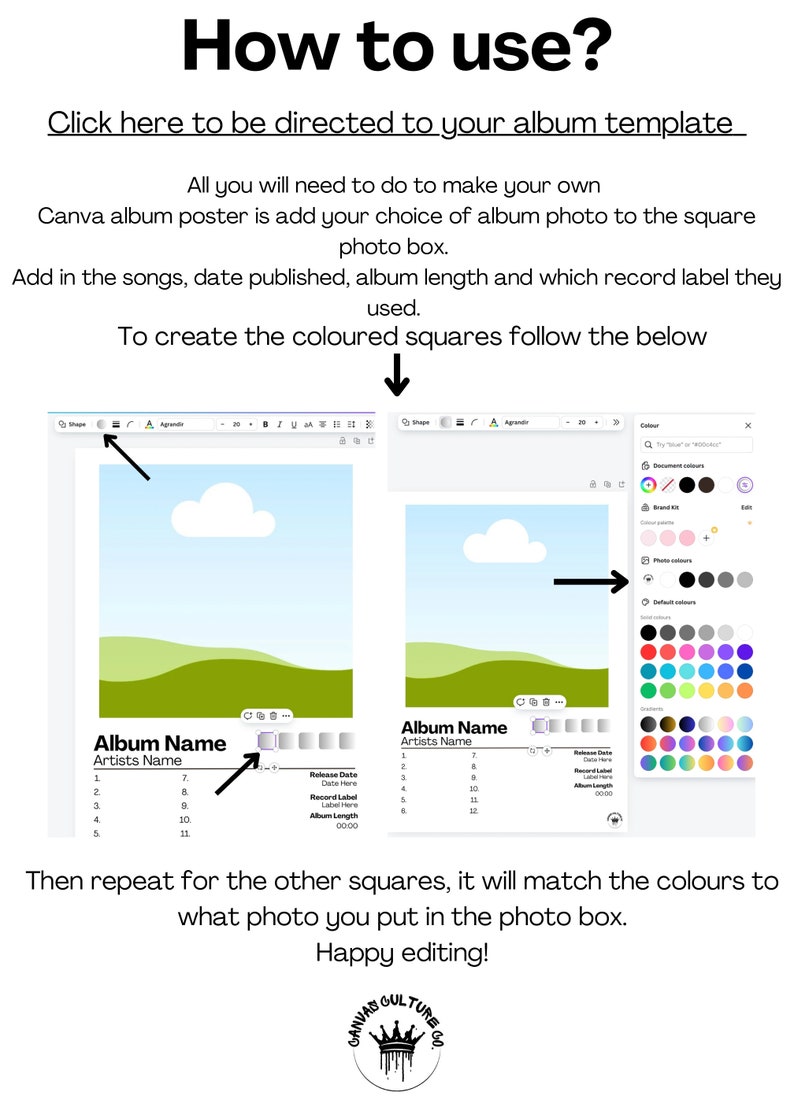 Custom Album Poster, Customisable Digitsl Music Poster, Album Poster ...