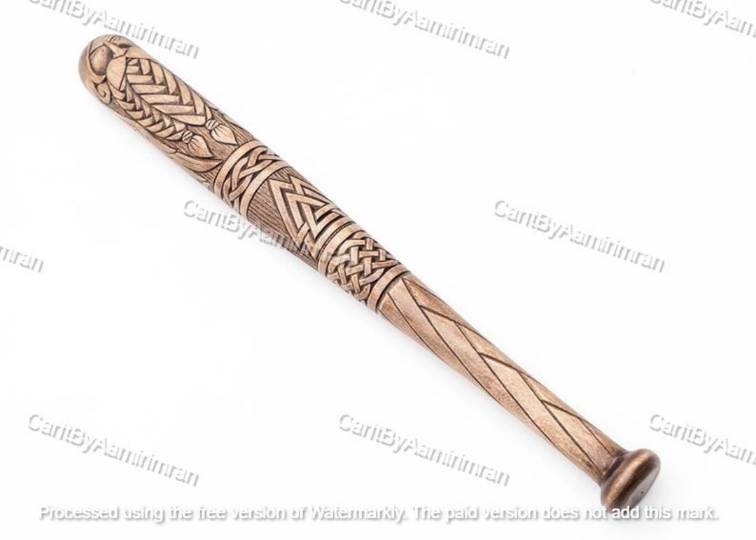 Unique Carving Odin, Handmade Woodcarving Baseball Bat, Best Gift for ...