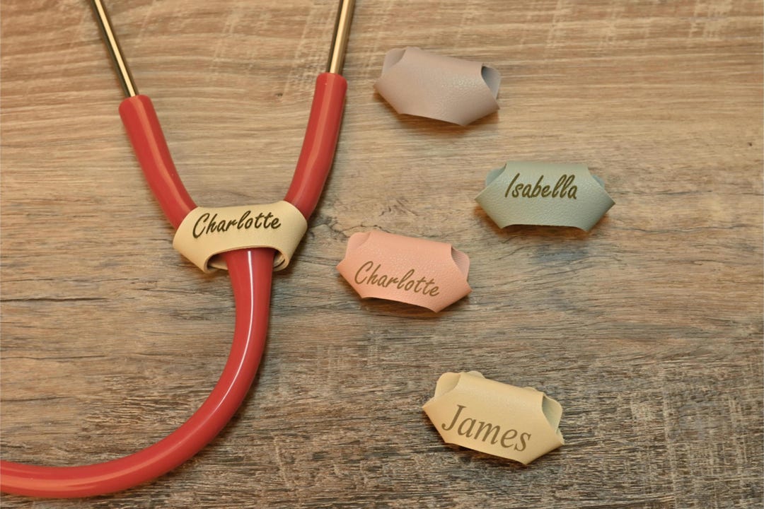 Custom Leather Stethoscope Name Tag Personalized Stethoscope Holster ...