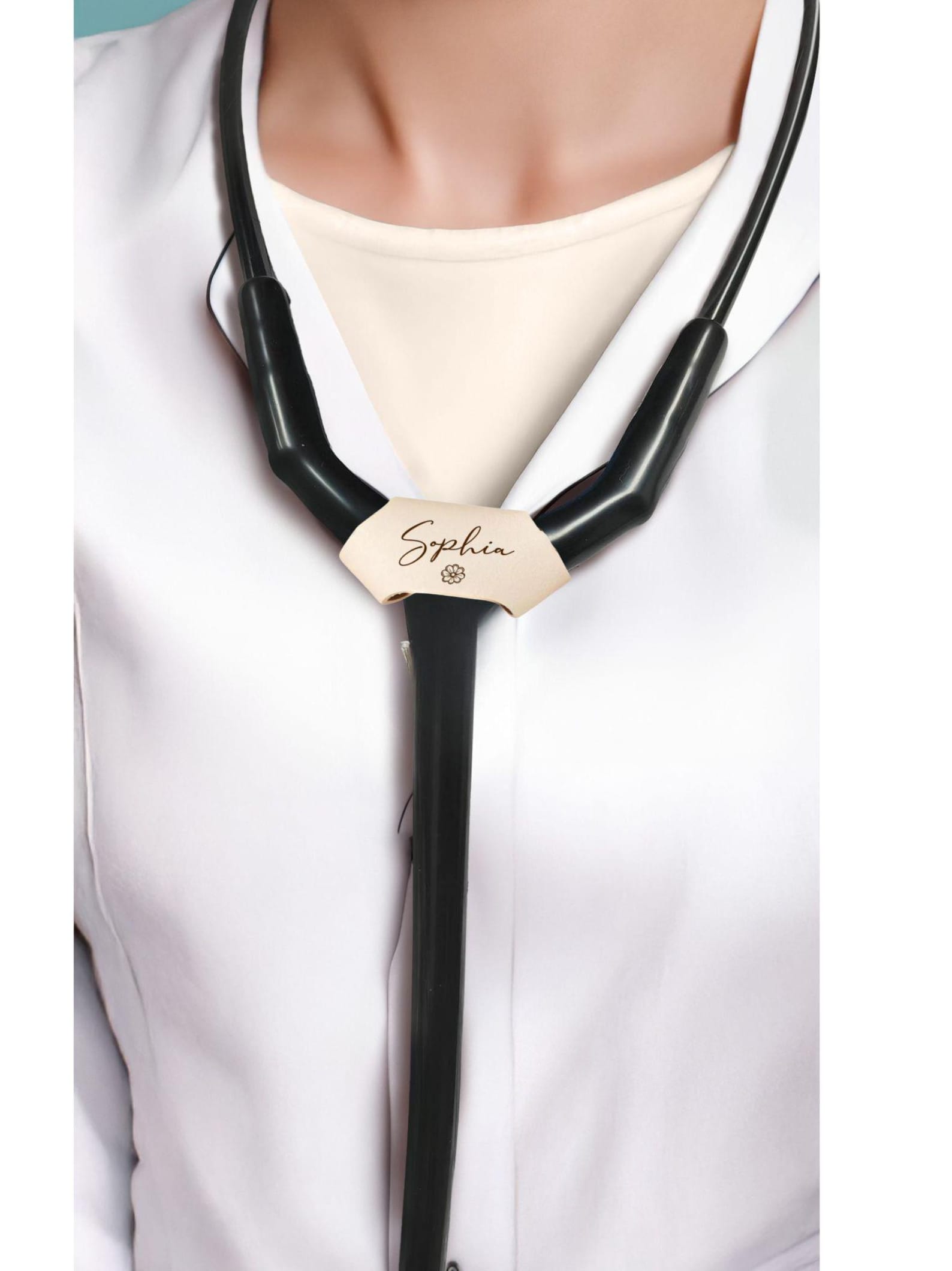 Engraved Stethoscope ID Tag, Leather Stethoscope Name Tag, Custom ...