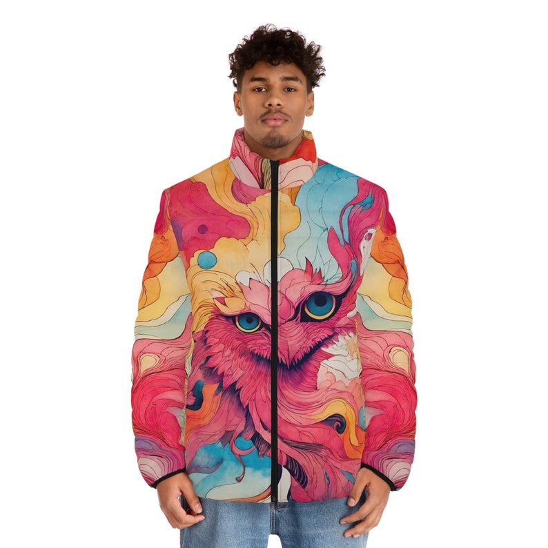 Custom Print Puffer Jacket, Personalized Zipper Puffer Jacket, Custom ...