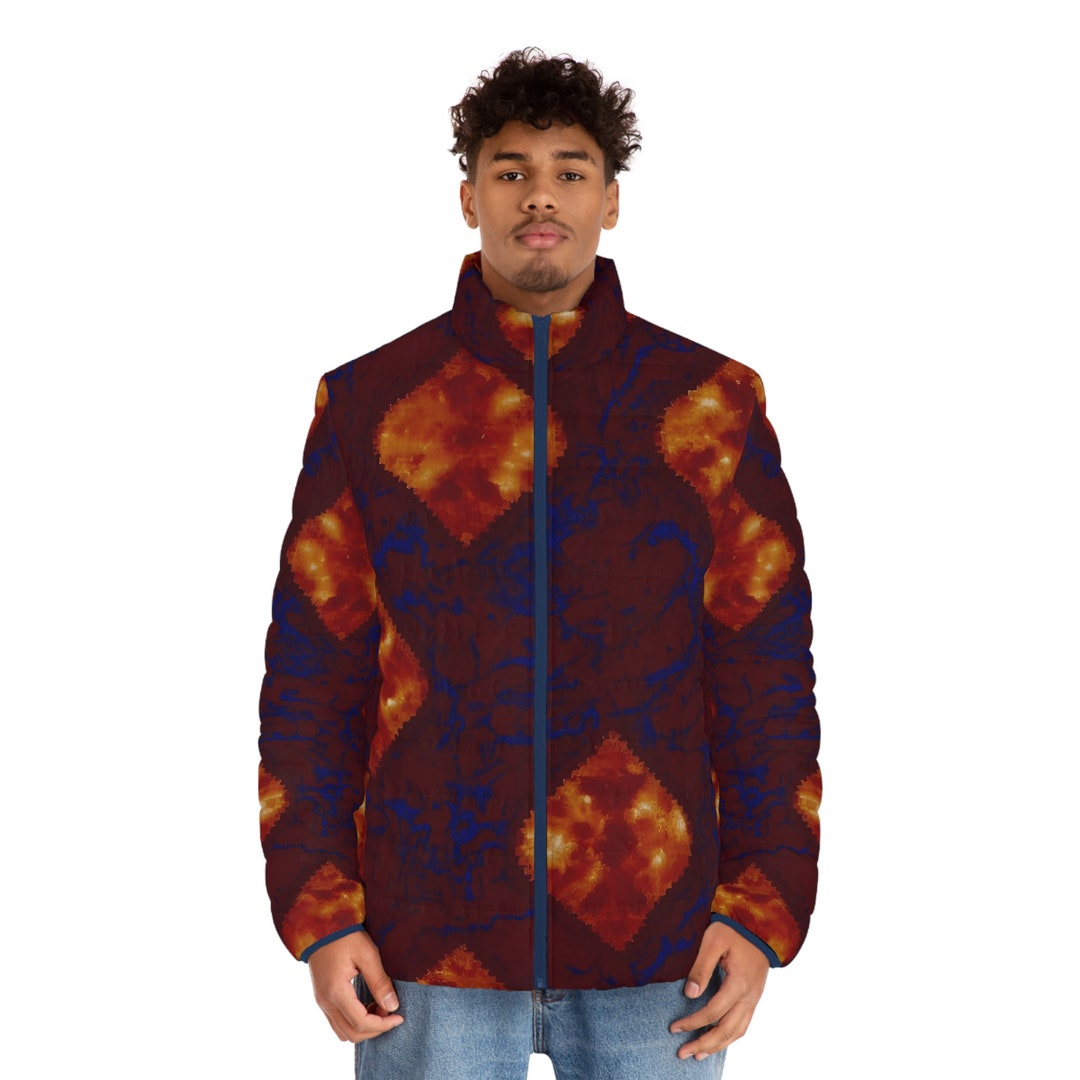 Personalized Zipper Puffer Jacket, Custom Graphic Puffer Jacket, Unique ...