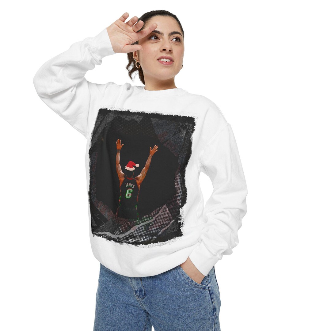 Lebron James Iconic Pose With Santa Hat Limited NBA Holiday Edition ...