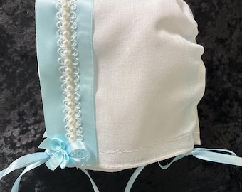 Magic Hanky Baby Bonnet, Baby Shower Gift, Christening Bonnet, Baptism ...