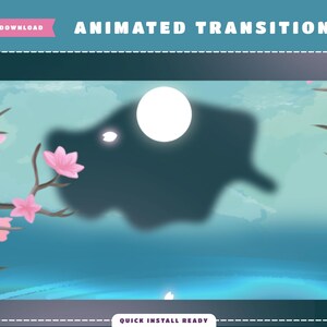 Sakura Dream Animated Stream Overlay Package for Twitch Bundle, Pink ...