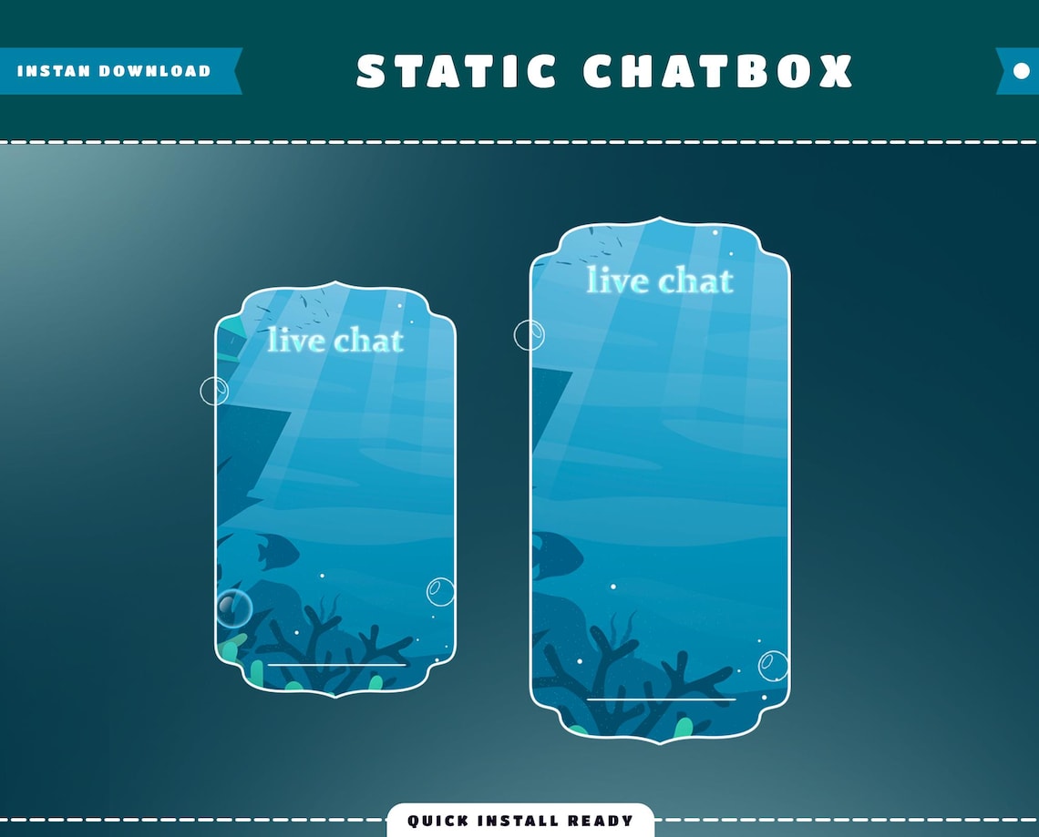 Oceanic Bloom Animated Stream Overlay Package for Twitch Bundle, Twitch ...