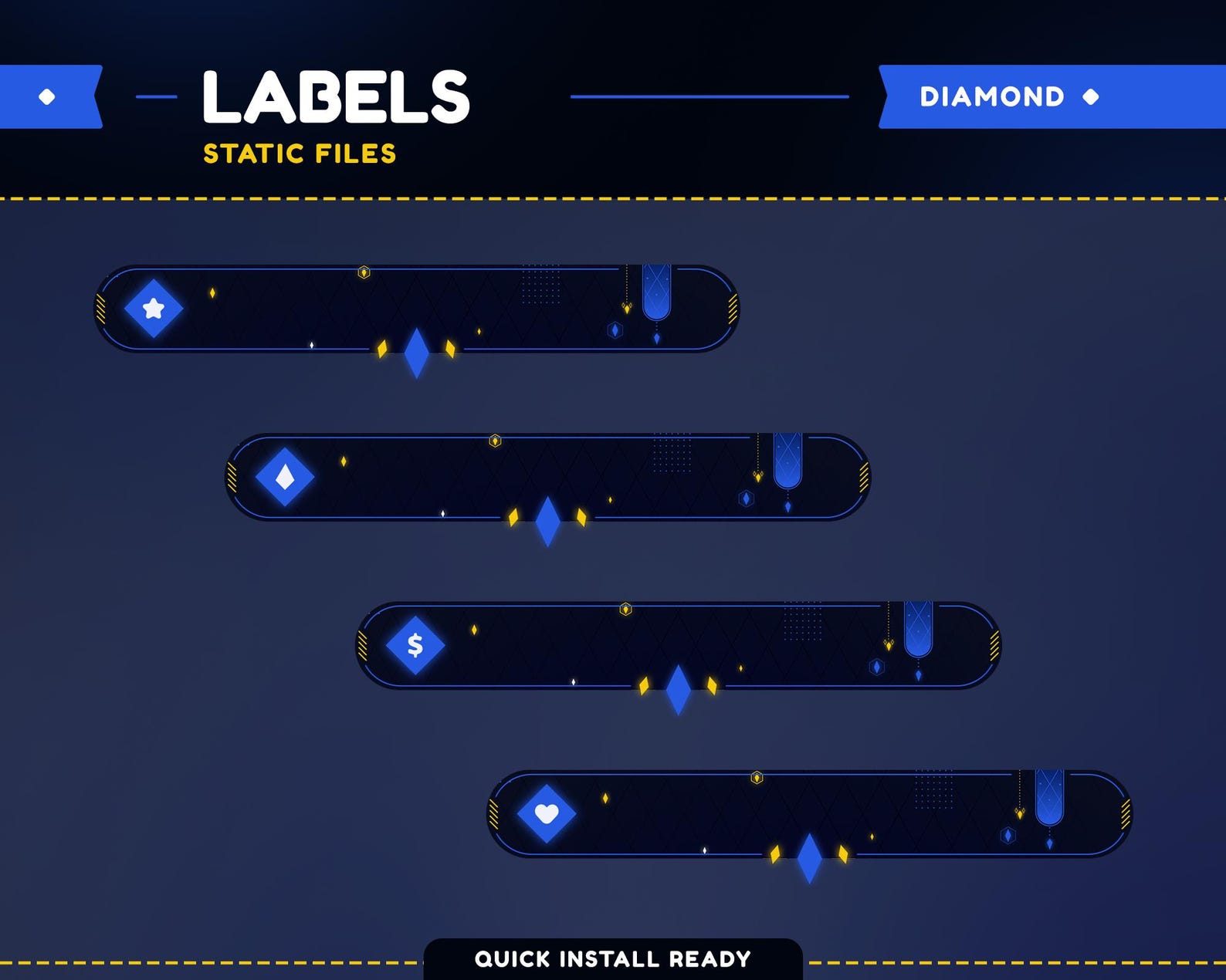 Diamond Animated Stream Overlay Package for Twitch Bundle, Twitch ...