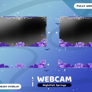 Nightfall Springs Animated Stream Overlay Package for Twitch Bundle ...