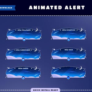 Cloud Sea Animated Stream Overlay Package for Twitch Bundle, Twitch ...