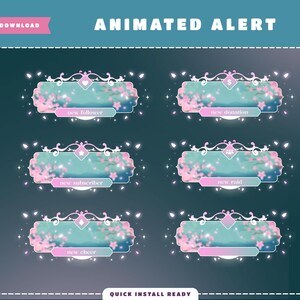Sakura Dream Animated Stream Alert Package for Twitch Bundle, Animation ...