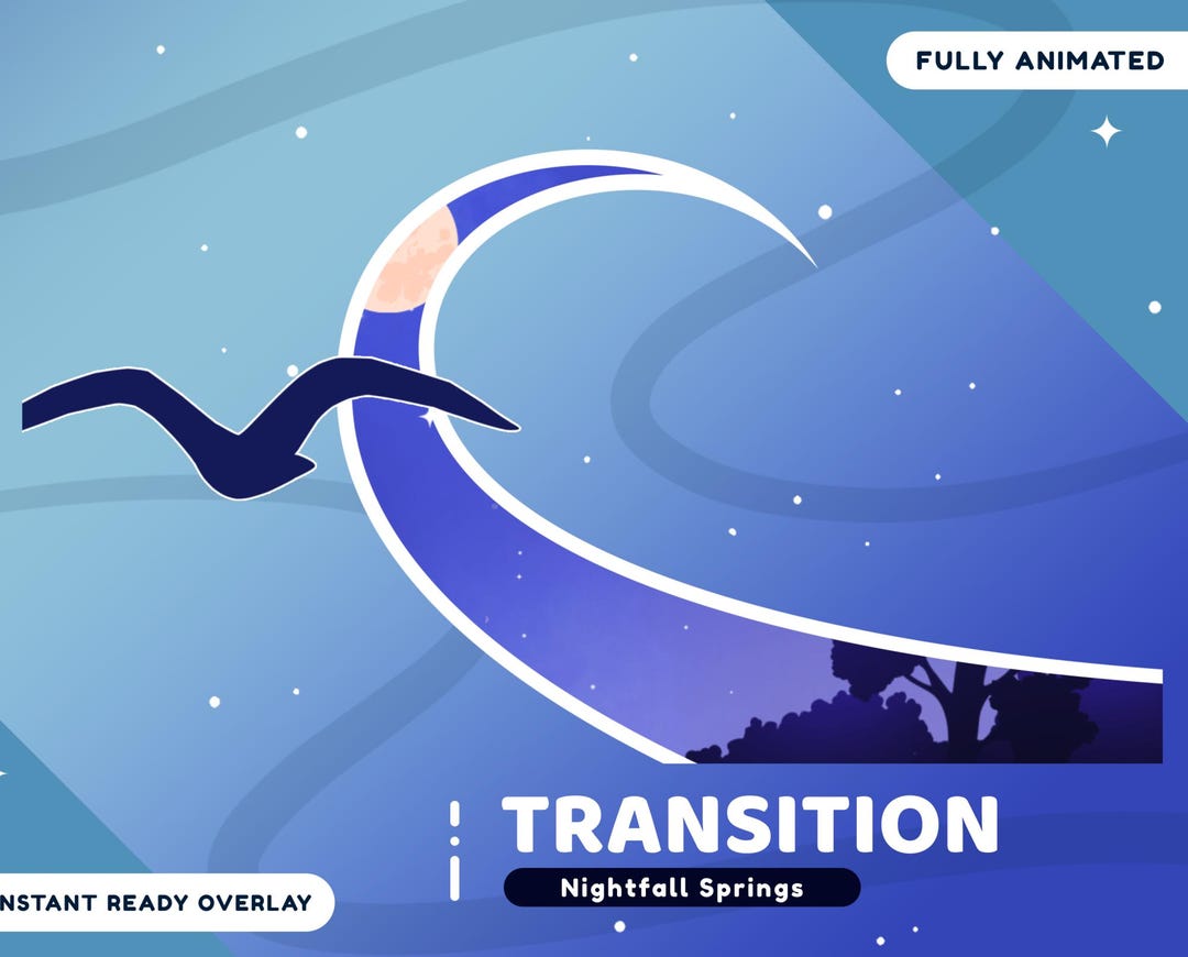 Nightfall Springs Animated Stream Stinger Transition Package for Twitch ...