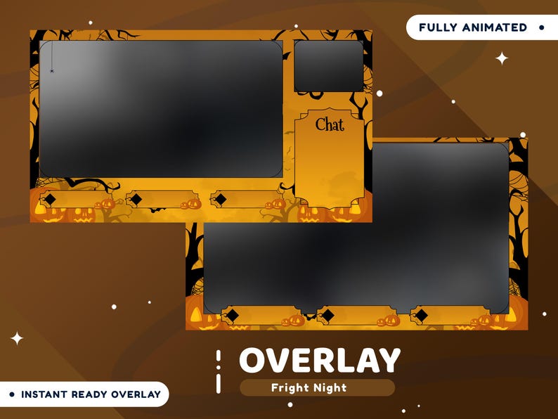 Fright Night Animated Stream Overlay Package for Twitch Bundle ...