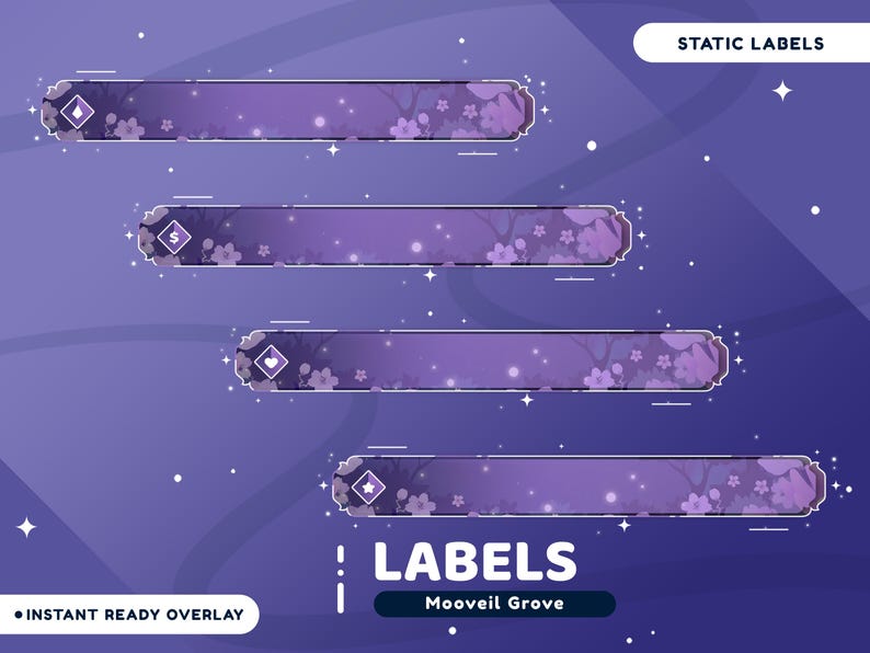 Moonveil Grove Animated Stream Overlay Package for Twitch Bundle ...