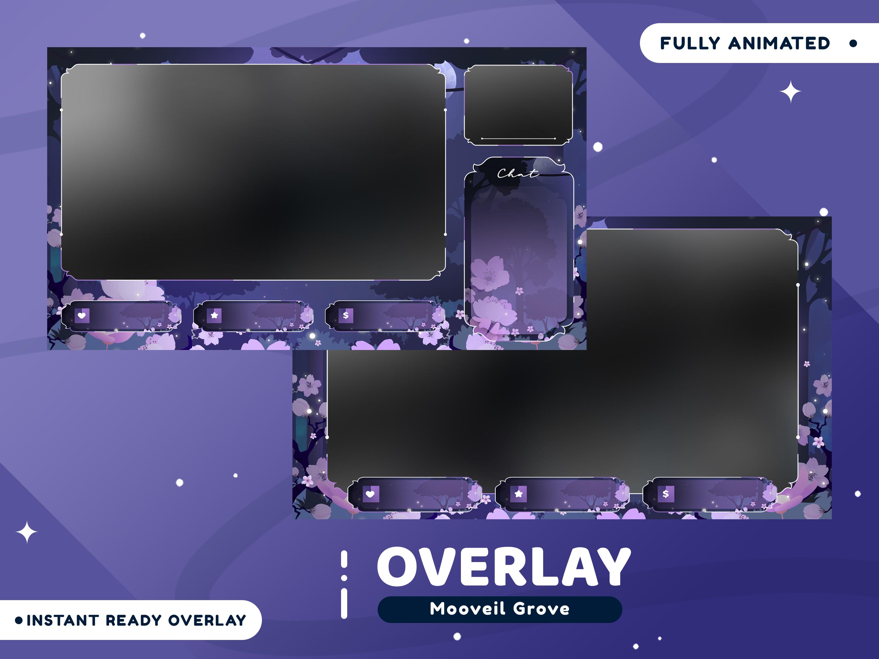 Moonveil Grove Animated Stream Overlay Package for Twitch Bundle ...