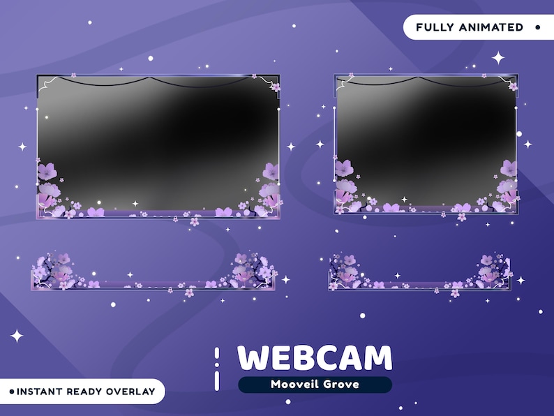 Moonveil Grove Animated Stream Overlay Package for Twitch Bundle ...