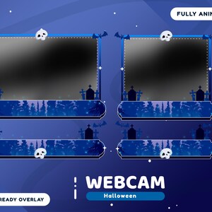 Halloween Animated Stream Overlay Package for Twitch Bundle, Twitch ...