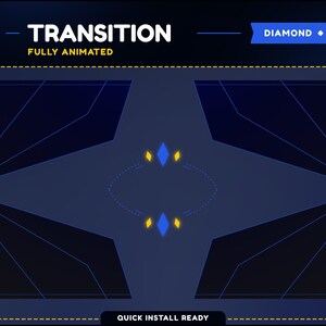 Diamond Animated Stream Stinger Transition Package for Twitch Bundle ...